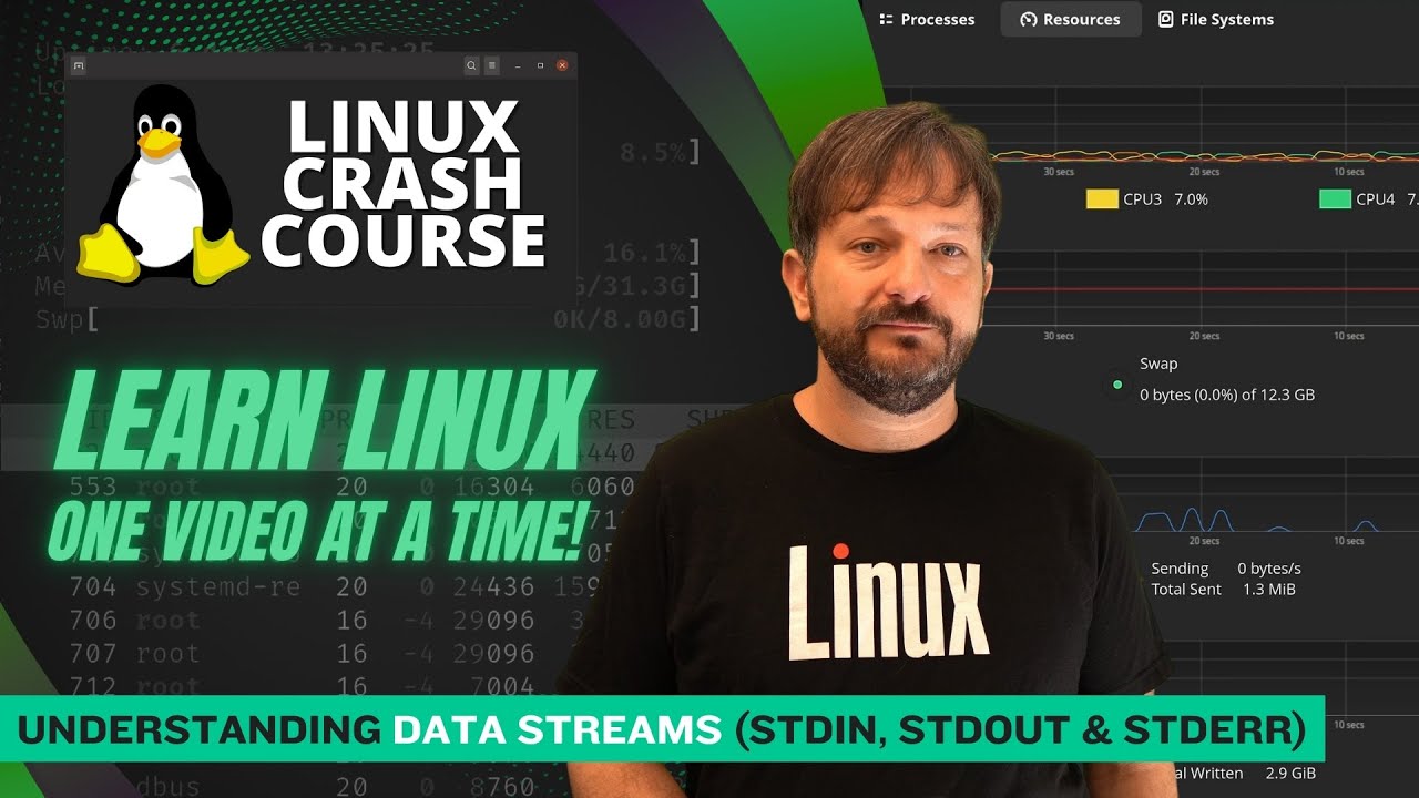 Linux Crash Course - Data Streams (stdin, stdout & stderr)