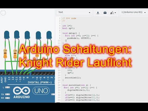 Arduino Schaltungen #3 : Knight Rider Lauflicht | Shelvin – Elektronik ...