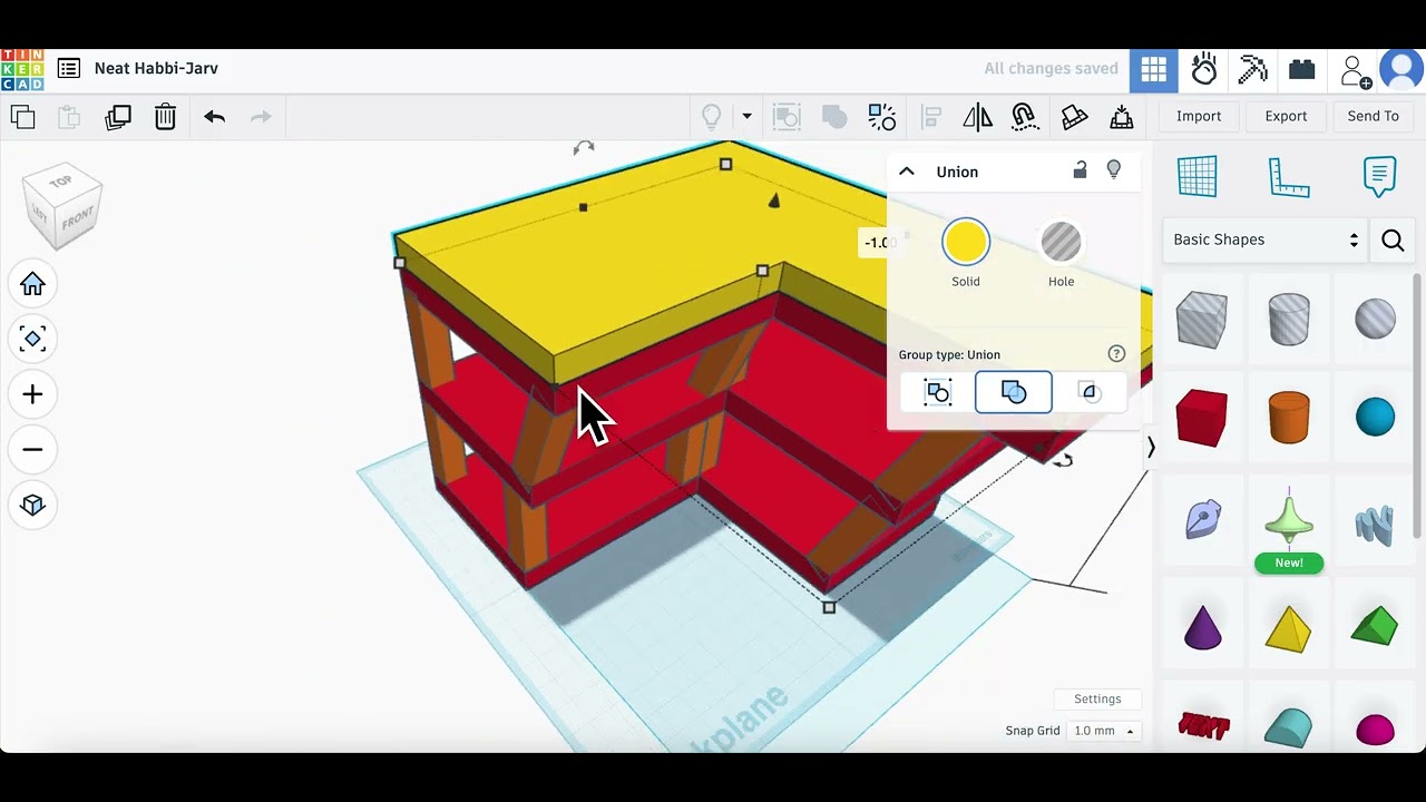 2_TinkerCad Tutorial 3D House Slab and Columns - TinkerCadaroo