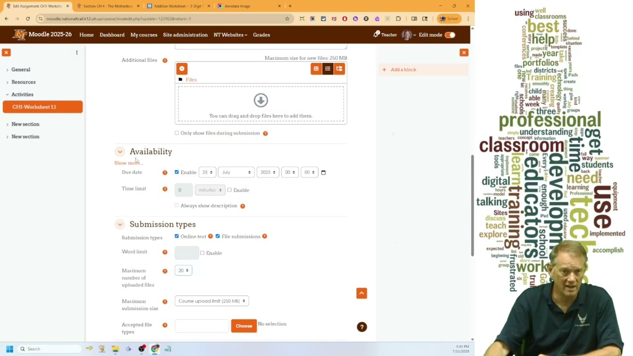 Moodle Assignment Use and Setup