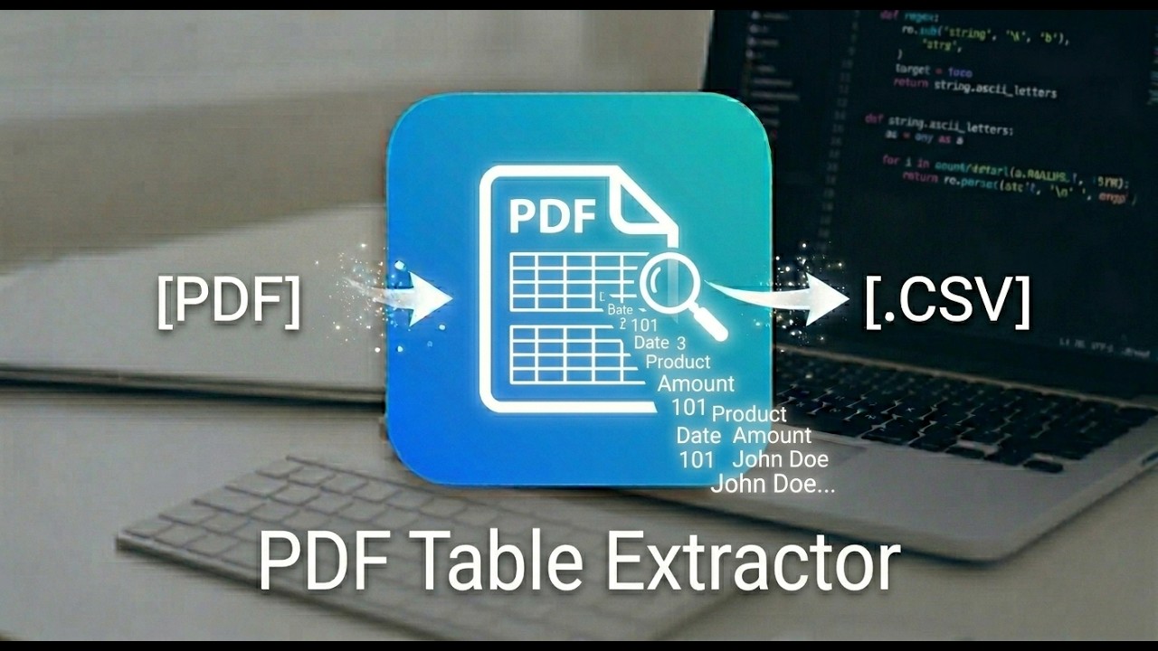 PDF Table Extractor | Python Image, Video & Media Processing (Project 6)
