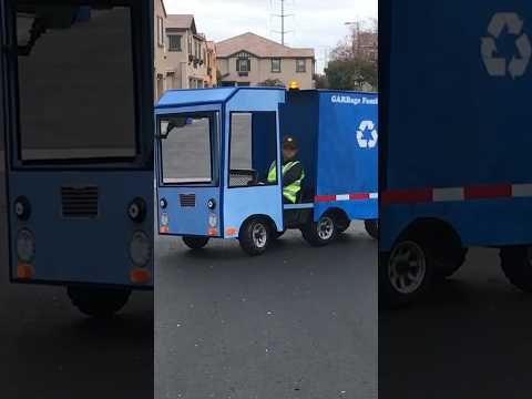 Toy Garbage Trucks Working For A Living!