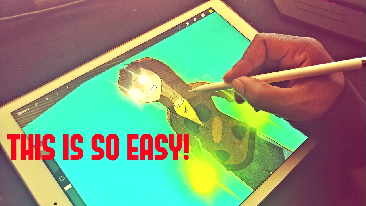 HOW TO ADD SUPER POWERS TO YOUR DRAWINGS IN PROCREATE 4 ON IPAD PRO DRAWING WITH ART FACE
