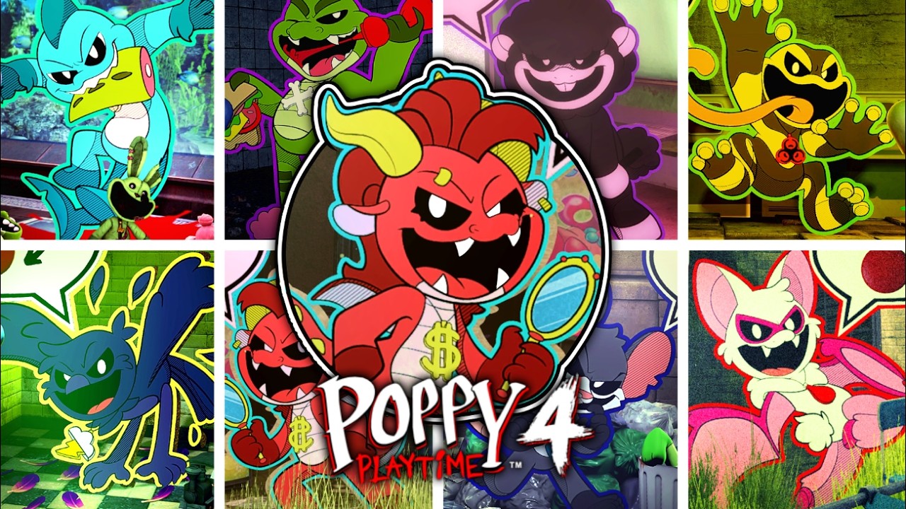 ALL Nightmare Critters Cardboard Cutouts FOUND!┃Rabie Baby X Simon Smoke┃Poppy Playtime: Chapter 4