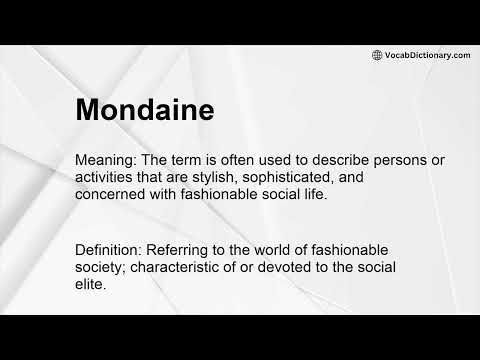 Mondaine Meaning