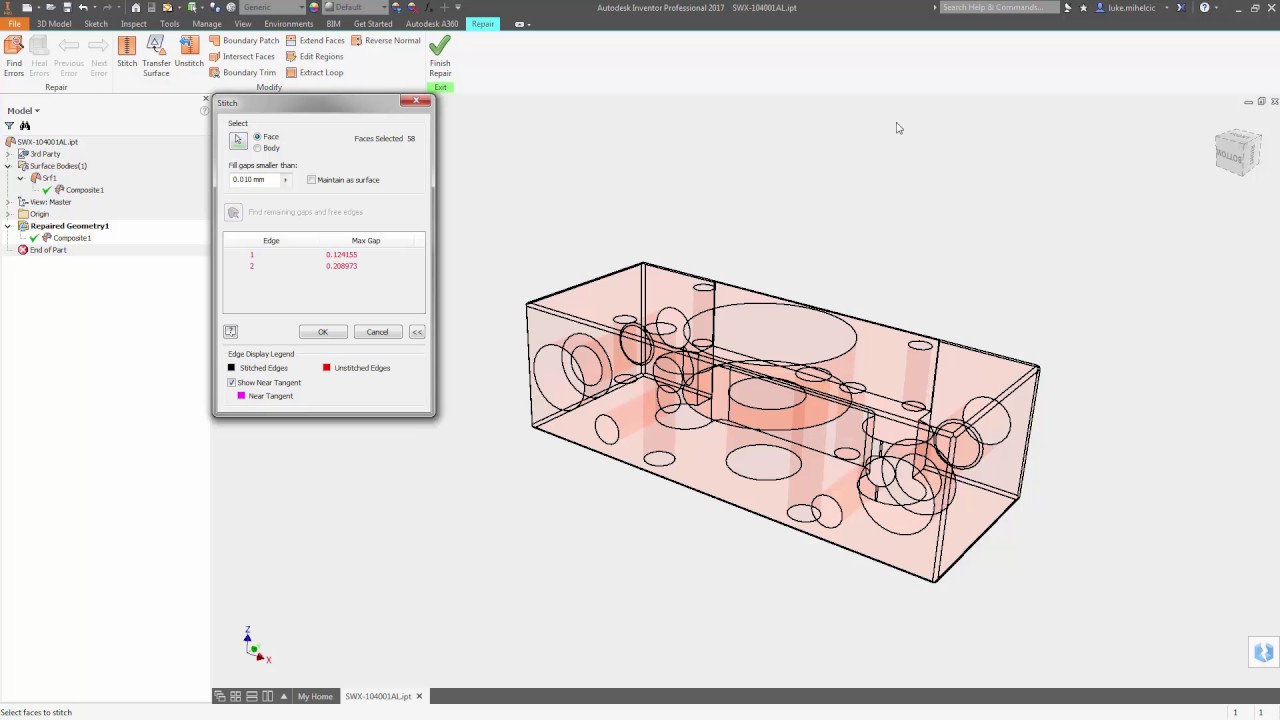 Autodesk Inventor Quick Tip: Surface Stitch