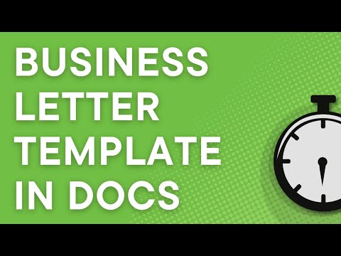 Google Docs tutorial: How to create a business letter using a template