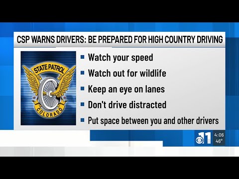 Colorado State Patrol gives tips for high country driving