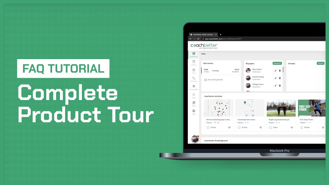FAQ Tutorial: coachbetter complete Product Tour by Mark Sampson