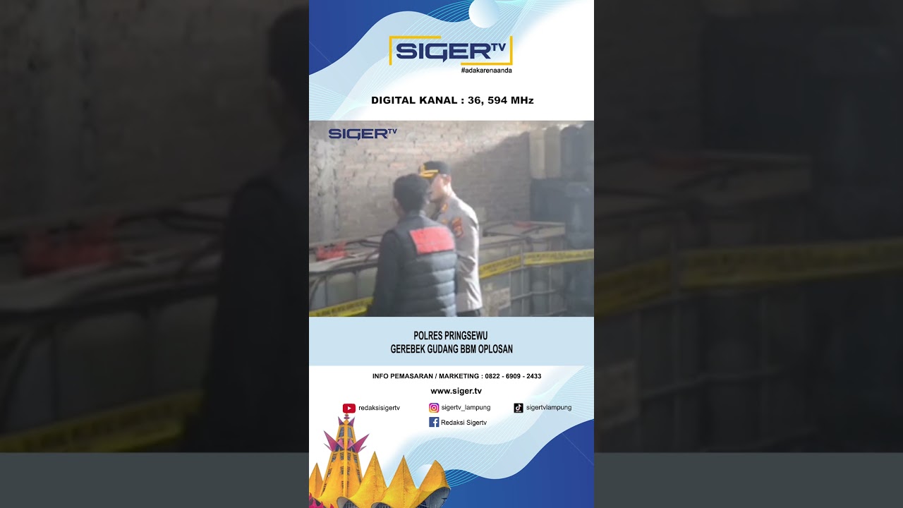 POLRES PRINGSEWU GEREBEK GUDANG BBM OPLOSAN