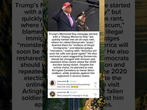 Trump’s Memorial Day Rant Sparks Outrage #donaldtrump #memorialday #trending