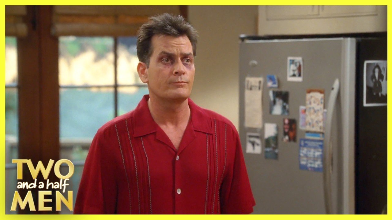A Tale of Two Black Eyes and the Worst Mustache Ever | Two and a Half Men