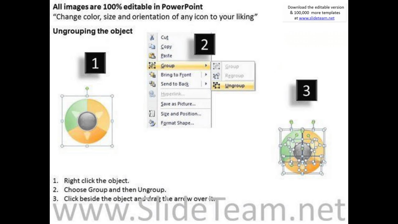 three actions in circular process business plans sample powerpoint templates presentation infographi