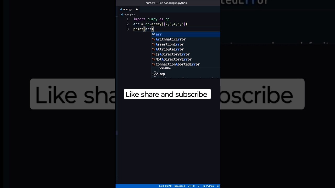 Python Programming : How to create arrays using numpy module in python? #python #pythonprogramming