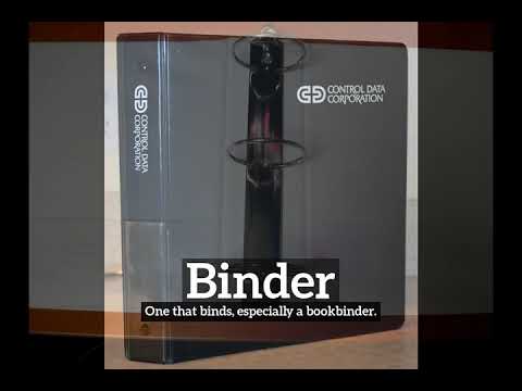 How to Say Binder in English? | How Does Binder Look? | What is Binder?