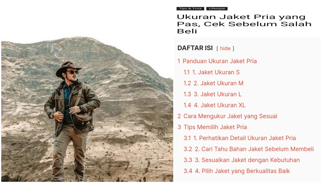 PANDUAN UKURAN JACKET PRIA || UKURAN JAKET PRIA YANG PAS, CEK SEBELUM SALAH BELI