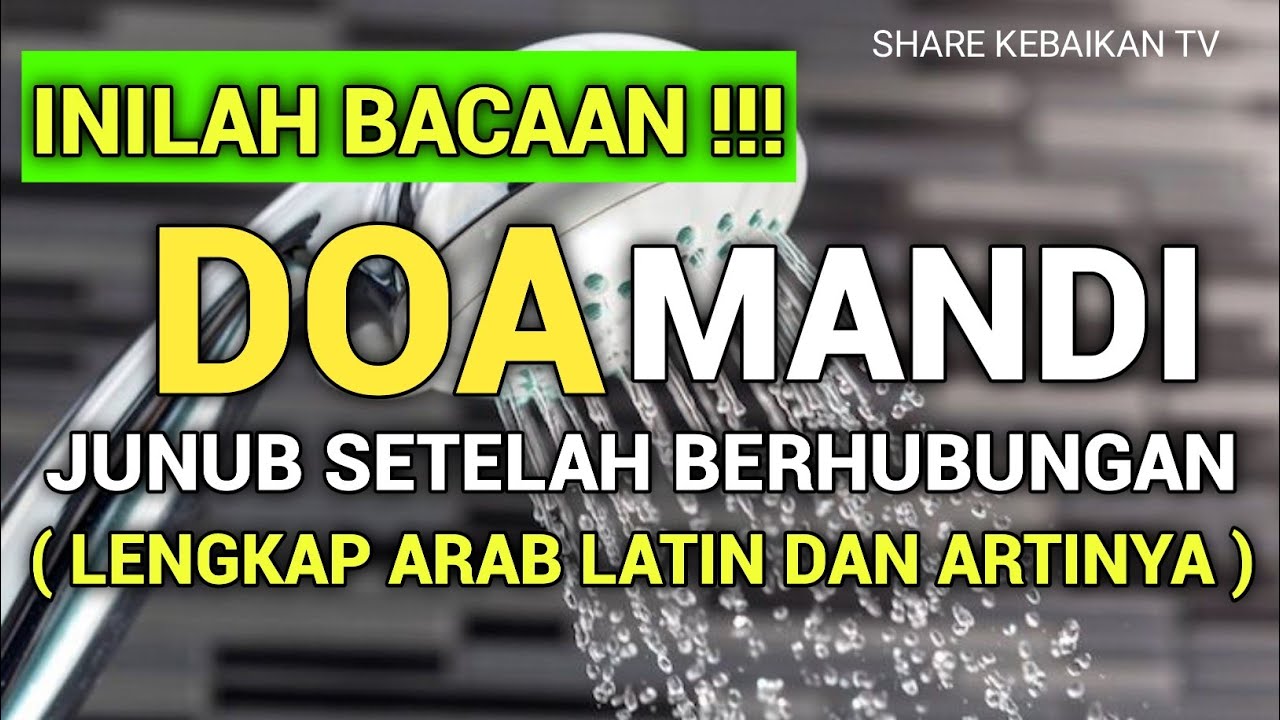 Doa Mandi Junub Setelah Berhubungan