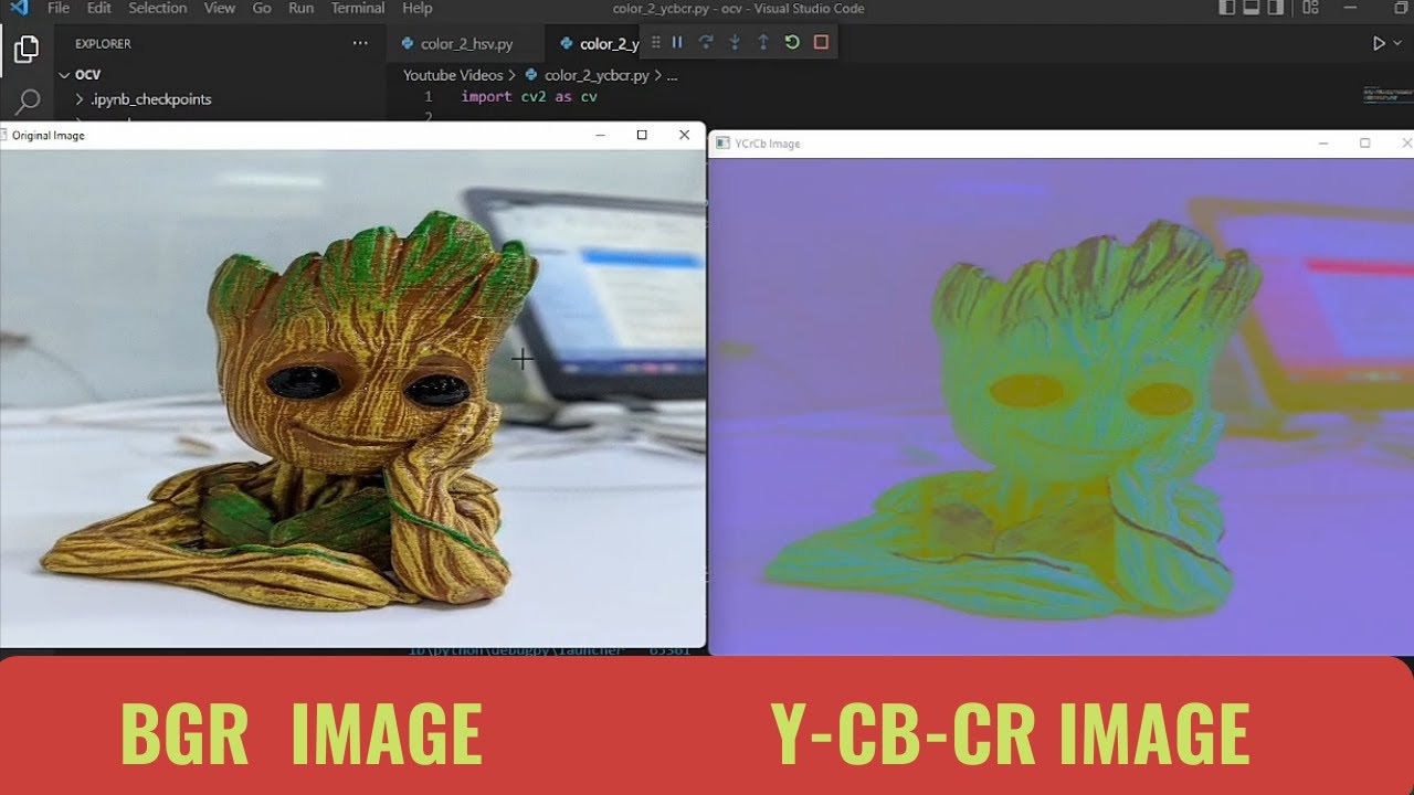 11. BGR to YCbCr color format conversion using Open CV and Python