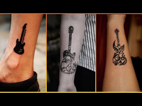New Stylish Guitar Tattoos For Girls | Cute Guitar Tattoo Designs | Women's Tattoos!