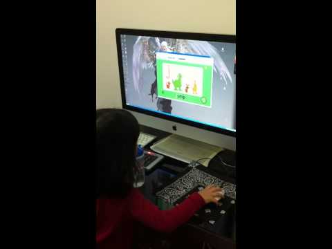 A 3 year old learning from Starfall.com