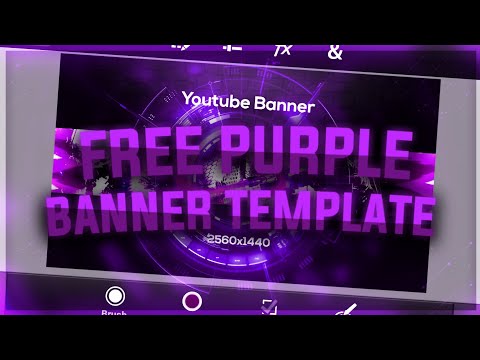 FREE youtube purple banner template speedart!