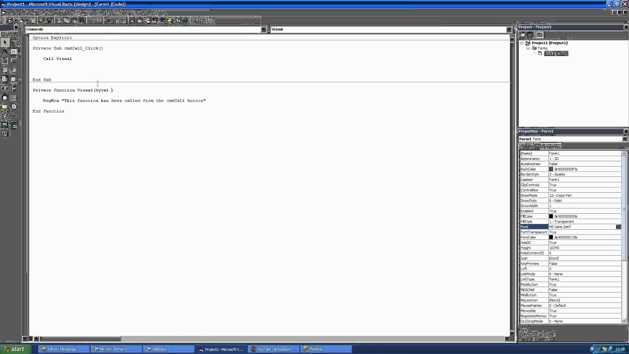 (VB6) Functions Tutorial