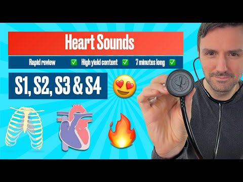 Heart sounds for beginners 🔥 🔥 🔥 S1, S2, S3 & S4 #heartsounds