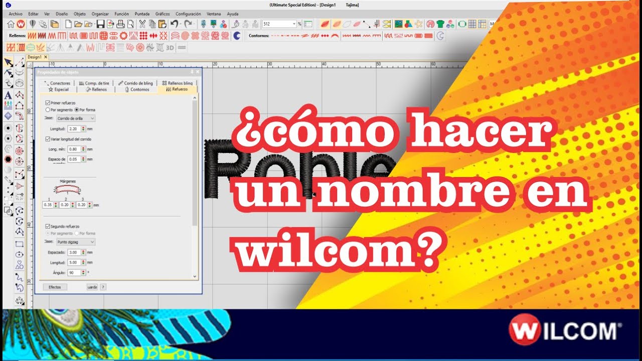 COMO HACER UN NOMBRE EN PROGRAMA DE BORDADO WILCOM E 4.2