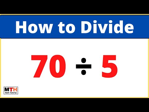 70 divided by 5 (70รท5)