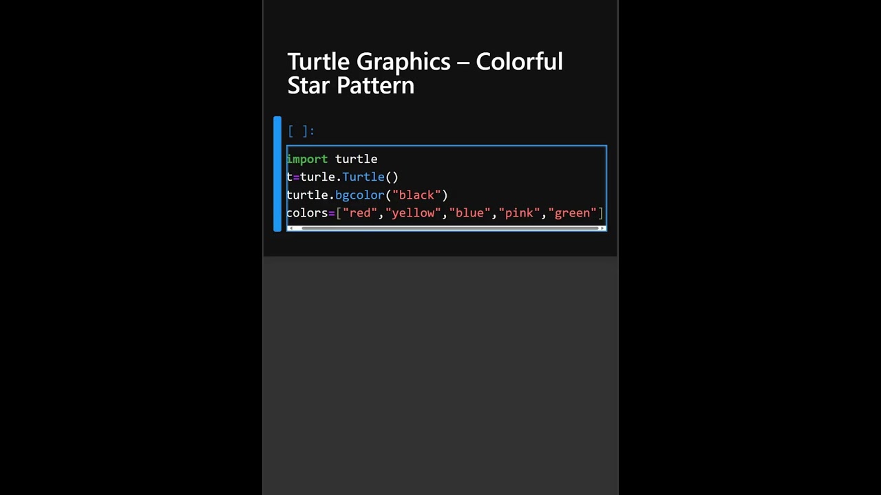 Turtle Graphics – Colorful Star Pattern