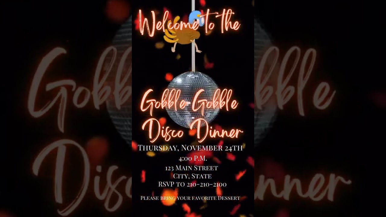 Thanksgiving Video Invitations