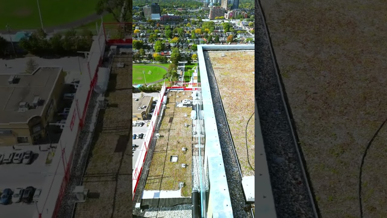 This multi-building project features all new green roofing systems, designed to reduce heat, improve
