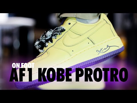 ON FOOT! Nike Air Force 1 Kobe Protro Soft Yellow Schopes 4K HV9408-700