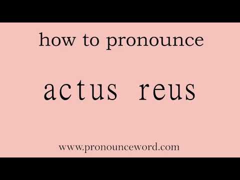 actus reus: How to pronounce actus reus in english (correct!).Start with A. Learn from me.