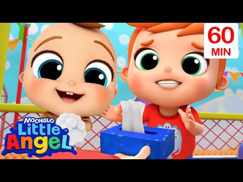 Let's Stay HEALTHY | Little Angel | Moonbug Nursery Rhymes | Biology Cartoons For Kids