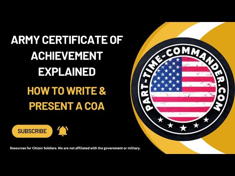 Army Certificate of Achievement Explained | How to Earn & Present a COA 🎖️