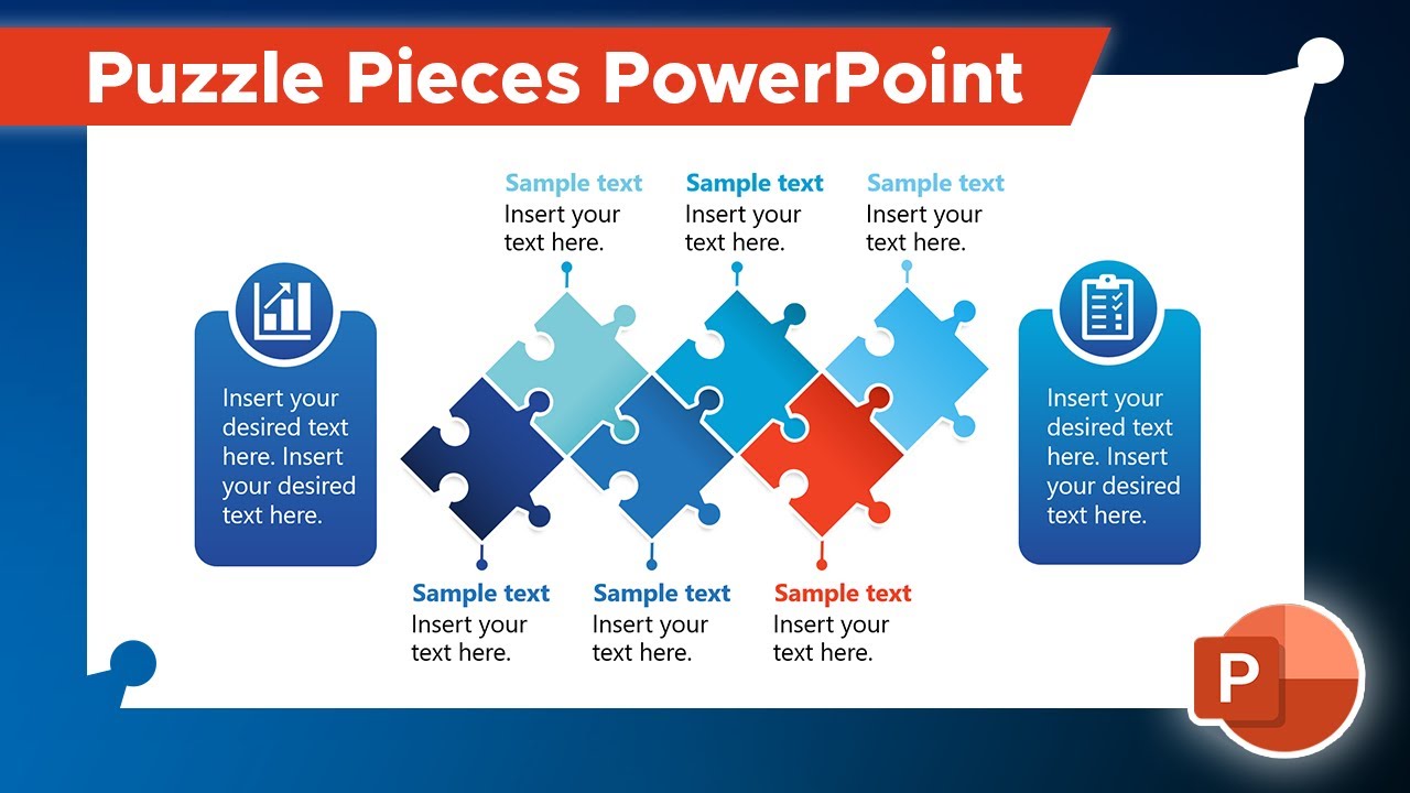 How to Make a 6-item Puzzle Pieces PowerPoint Template