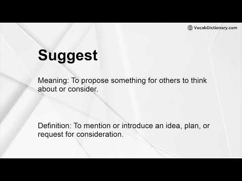 Suggest Meaning