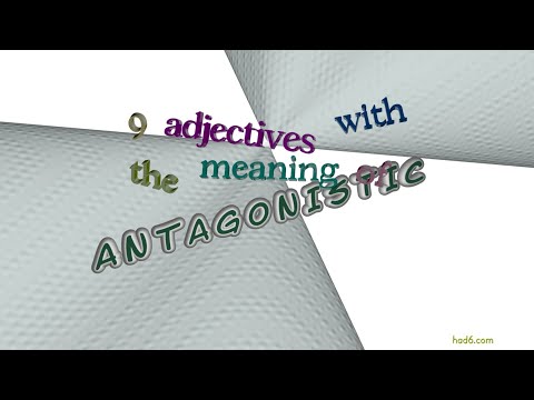 antagonistic - 12 adjectives which are synonyms to antagonistic (sentence examples)