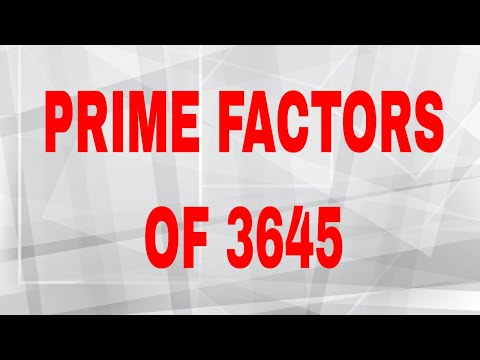 Prime factors of 3645|Prime factorization