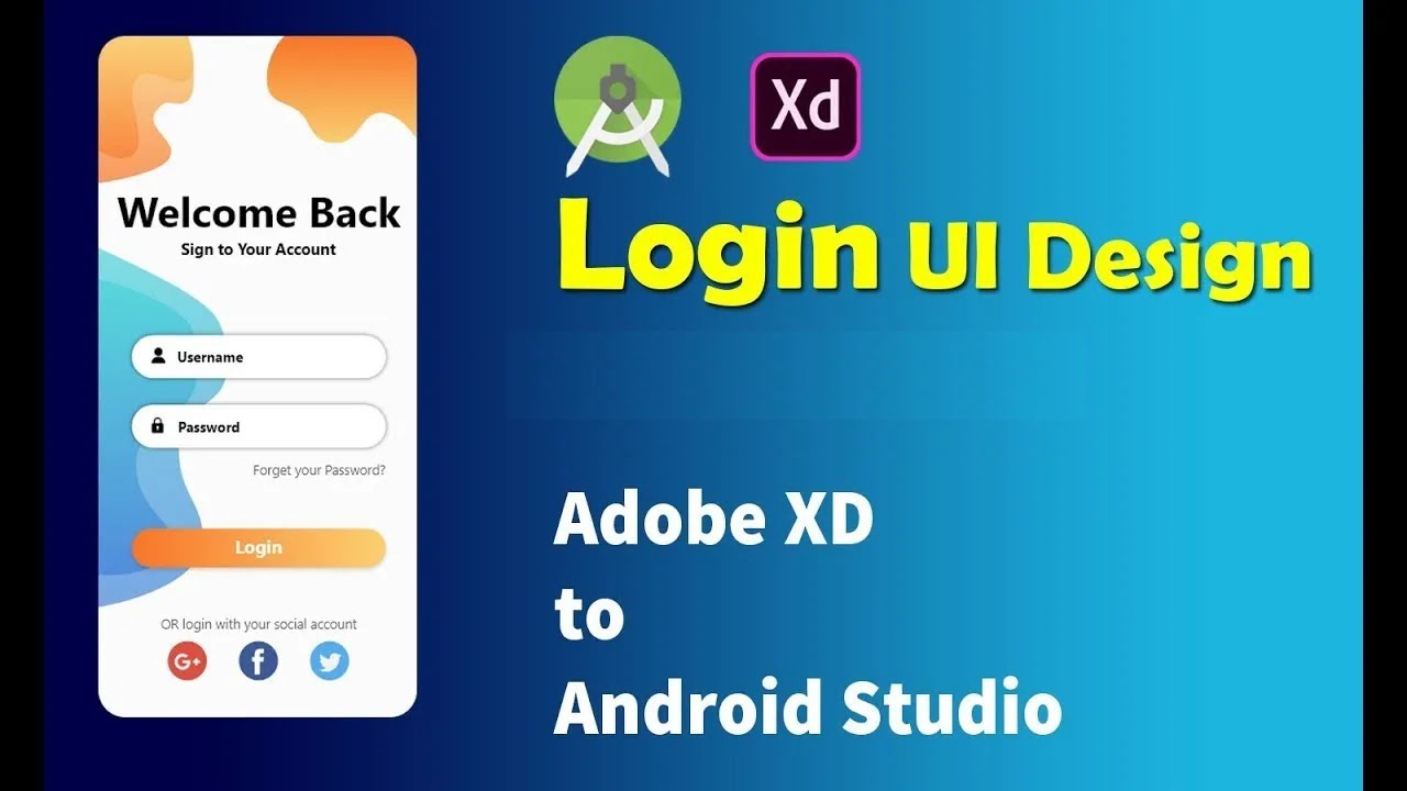 Android Studio Login Ui Design Tutorial 3 | Adobe Xd to Android Studio Xml Tutorial 3