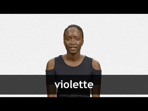 How to pronounce VIOLETTE in French