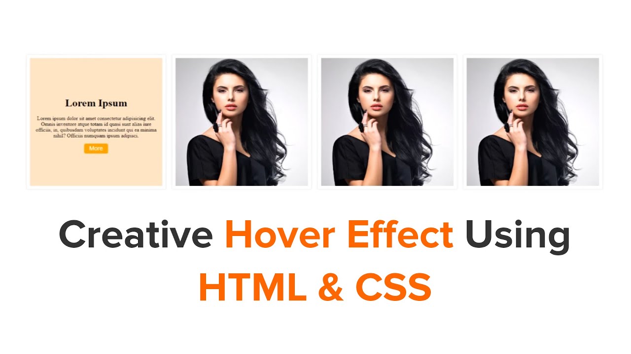 Creative Hover Effect Using HTML & CSS | Animated Hover | Zoom Effect
