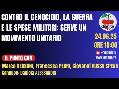CONTRO IL GENOCIDIO, LA GUERRA E LE SPESE MILITARI: SERVE UN MOVIMENTO UNITARIO