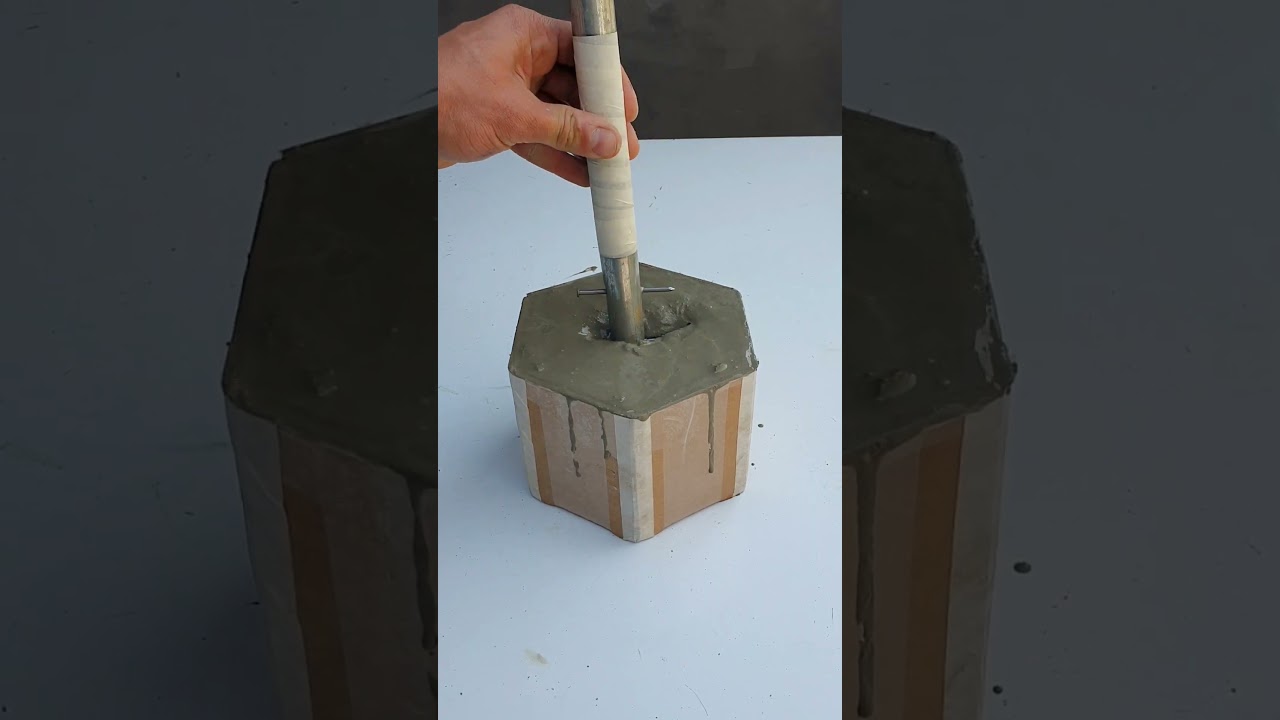 Halter caseiro de cimento! 🏋‍♂️💎 #academiaemcasa #treinocasa #academia