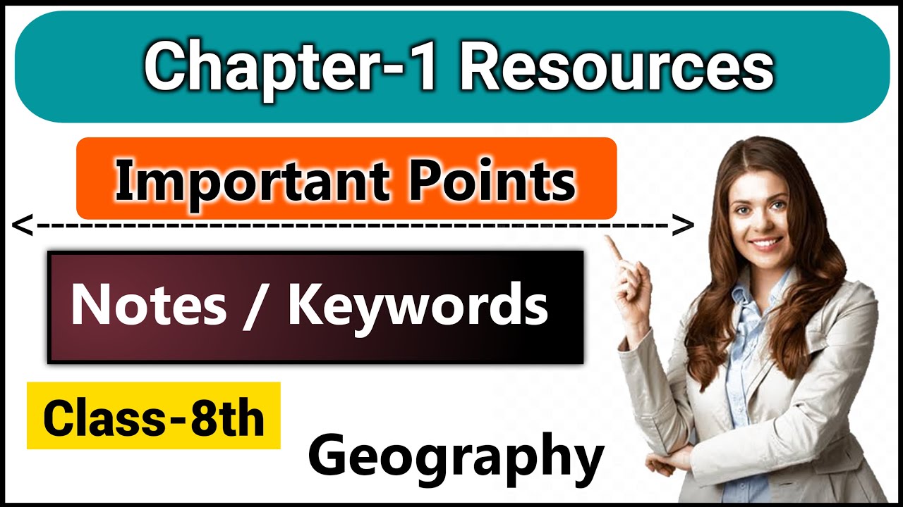 Class 8 geography chapter 1 notes | keywords | Important points | Chapter 1 Resources class 8th