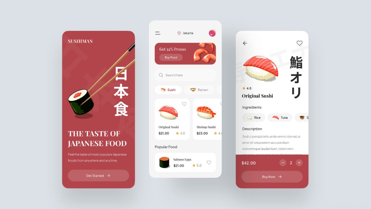 🍣📱 Sushi Restaurant App • Flutter Tutorial ♡