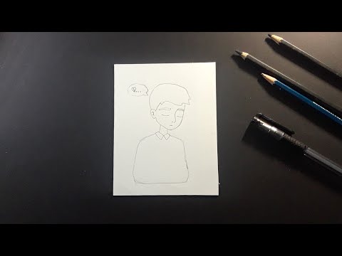 sad boy black and white drawing🖤♥️ @AB-CHAN ARTS