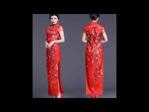 flowered cheongsam traditional shanghai china dress