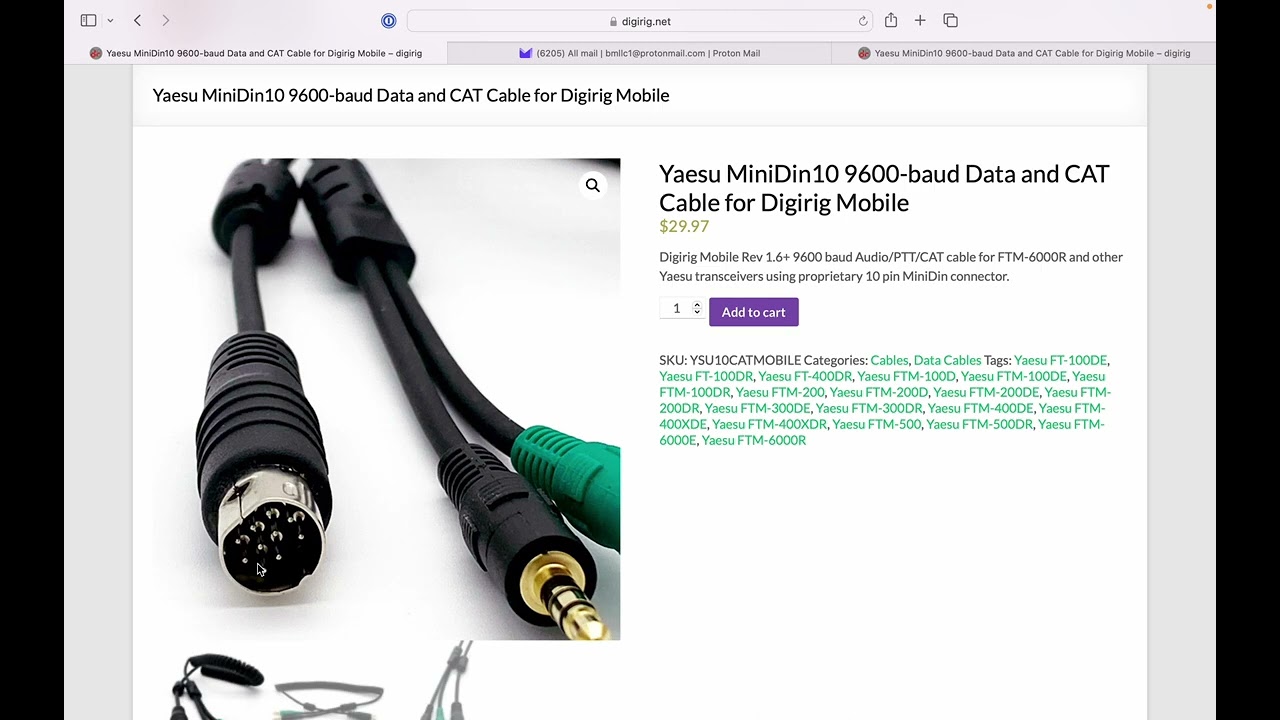 Digirig - purchase and cable selection - Winlink, Ham Radio